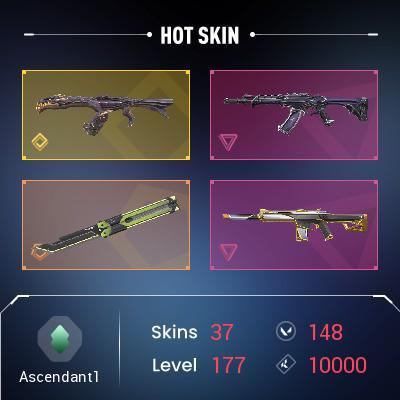 EU/TR Market 37 Skins Ascendant 1 [Reaver Bundle/Valorant GO ...
