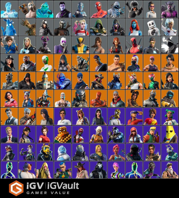 201 skins | OG STW | IKONIK | Gold Brutus | Gold Midas | Blue Striker ...