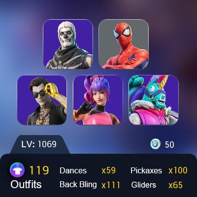 PC\XBOX\PSN\NİNTENDO 119 SKIN + POLAR PEELY + FROZEN PACK + THE FLASH ...