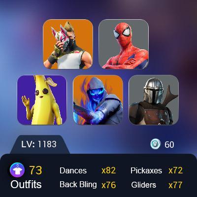 73 skins | OG STW | Sultura | Trilogy | Blue Striker | Eternal Knight ...