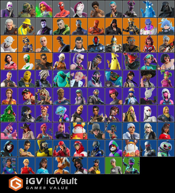 3 OG SKINS . Warpaint . Galaxia . Galaxy Scout . Midas . Dark Bomber ...