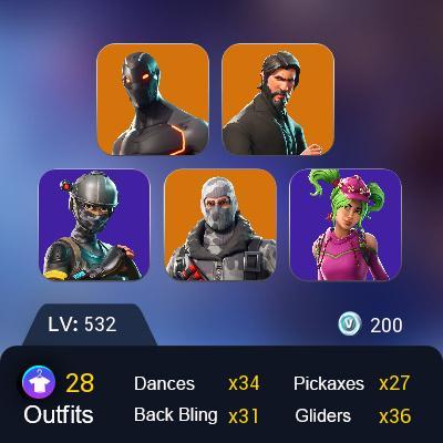FORTNITE . PC ONLY 28 Skins . The Reaper .Elite Agent . Omega . Take ...