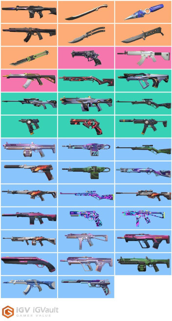 [NA] 38 skins | Xenohunter Knife | VALORANT GO! Vol. 1 Knife | RGX 11z ...