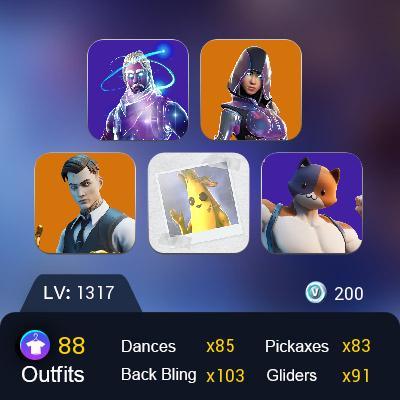 88 skins | Galaxy | Glow | Gold Midas | Singularity | The Prisoner ...