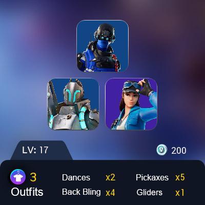 Fortnite | 3 skins | Cloud Striker/Carbon Commando/Powerhouse | read ...