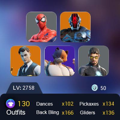 cheap fortnite account with 129 skins - iGV