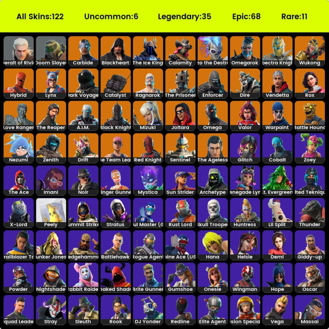 [PC/NINTENDO/PSN/XBOX OPEN] 122 SKINS / BLACK KNIGHT / THE REAPER ...