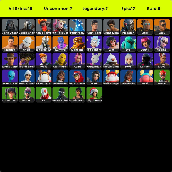 [PSN|XBOX|PC] 46 SKINS: ROGUE SPIDER KNIGHT | REBIRTH HARLEY QUINN ...