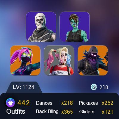 442 skins | OG STW | Glow | Gold Midas | Scout | Vulture | Psycho ...