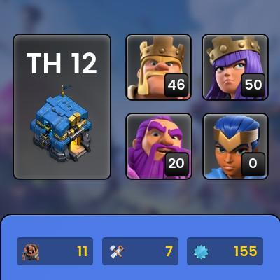 #COC 891 (2) Town hall 12 all max, max remaining heroes, max walls, max ...