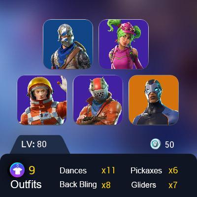 FA / 19 Skins / Psn, Xbox, Nintendo / Blue Squire, Royale Knight, Drift ...