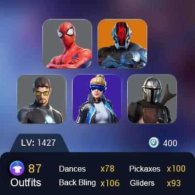 Fortnite 87 skins / full access / Neo Versa / Rebirth Raven / Eternal ...