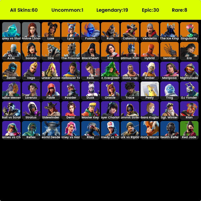 60 SKINS FULL ACCESS STEALTH REFLEX - iGV