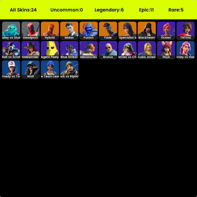 24 skins | Blue Team Leader | Blue Striker | Hybrid | Midas | Fusion ...