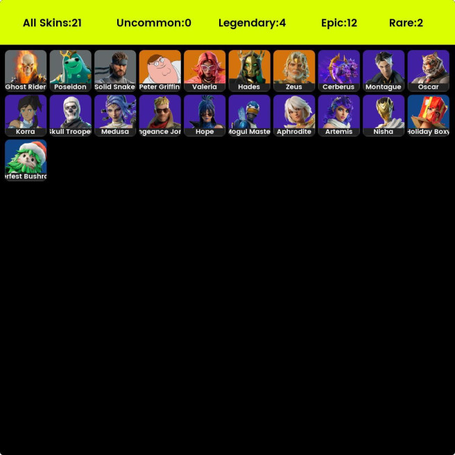 FN | 18 Skins | 1.4k vbucks - iGV