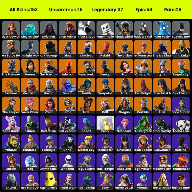 [PC] 151 skins | OG STW | Wonder | Stealth Reflex | The Reaper | Glow ...