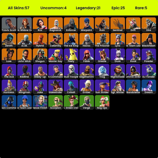 [PC/XBOX] 57 skins | OG STW | Blue Team Leader | Travis Scott | Juke ...