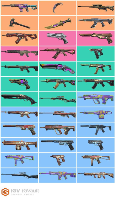 EU | 36 skins | Reaver Karambit | Kuronami Vandal | Guardrail Hammer ...