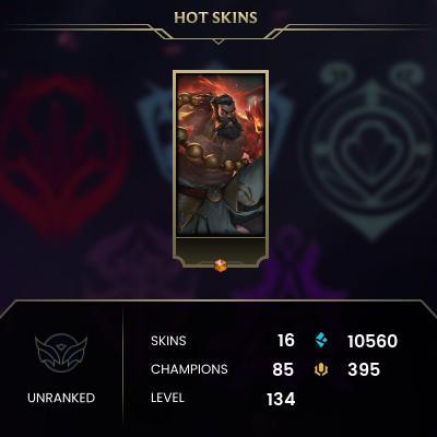 EUW |LAST RANKED RANK Emerald 2 - Diamond MMR |85 Champs + 16 Skins ...