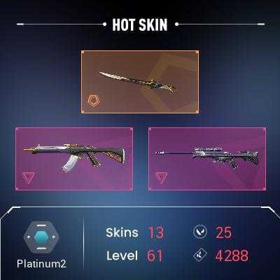 EU Full Access | Plat 2 | 13 Skins Champions 2024 Blade + Prime Vandal ...