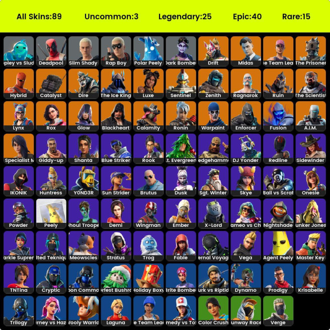 [PC] 89 skins | OG STW | IKONIK | Glow | Blue Team Leader | Mako | Gold ...