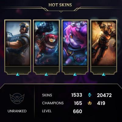 EUW / FULL SKINS ACC / 1535+ SKINS / 90+ MYTHIC SKINS - 2YEAR PASSIV ...