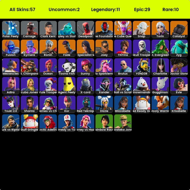 [PC/PSN/XBOX/NINTENDO] 57 skins | Catalyst | Kymera | Snap | Torin ...