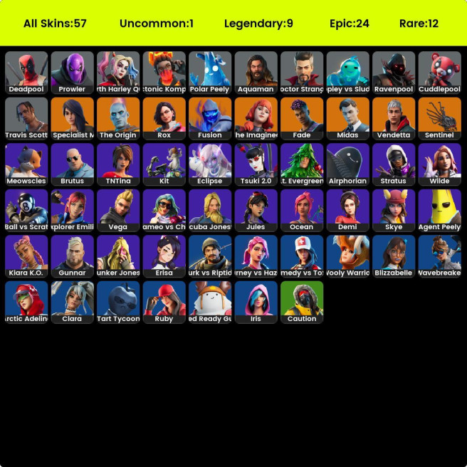 [PC/PSN/XBOX] 57 skins | Travis Scott | Gold Brutus | Gold Midas | The ...