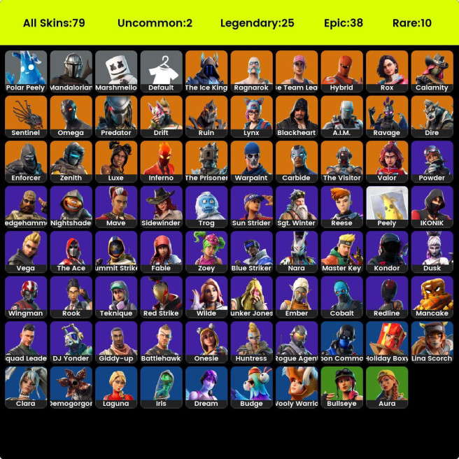 [PC/XBOX] 78 skins | OG STW | IKONIK | Rogue Agent | Carbon Commando ...