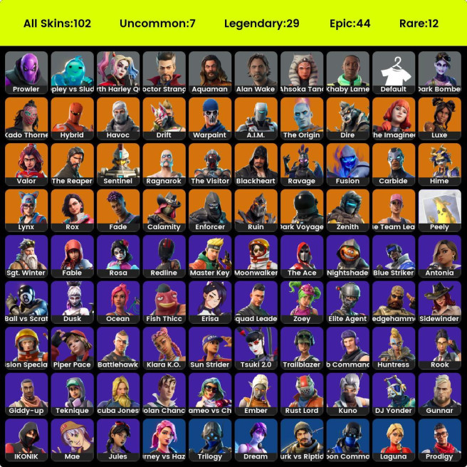 [PC] 101 skins | OG STW | IKONIK | The Reaper | Elite Agent | Blue Team ...