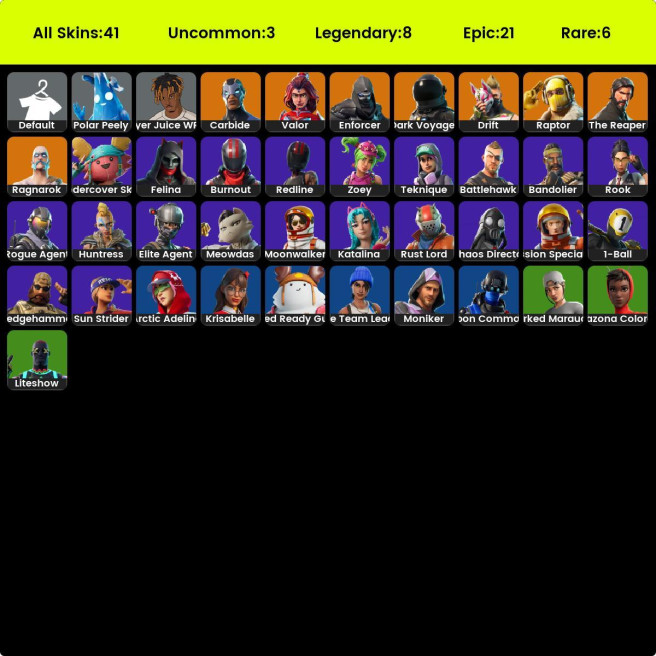 41 $KIN$ FULL ACCESS | CARBON COMMANDO | DRIFT | VALOR | THE REAPER ...