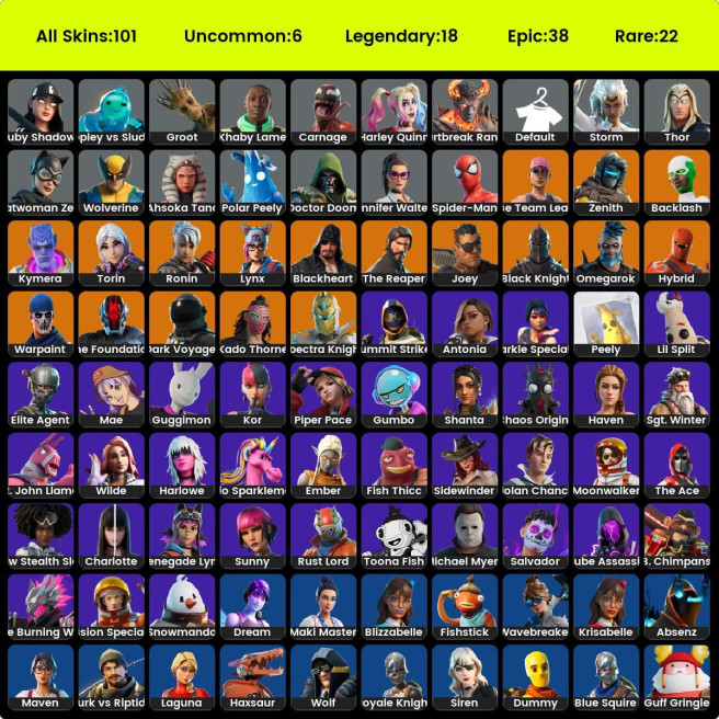 100 skins | 525 VB | OG STW | Black Knight | Sparkle Specialist | The ...