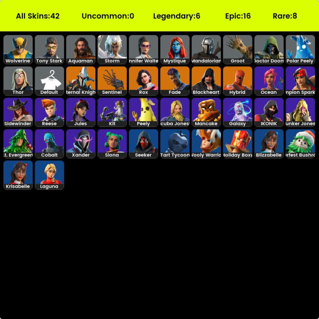 [PC] 41 SKINS | GALAXY | IKONIK | SCENARIO | STELLAR AXE | ETERNAL ...