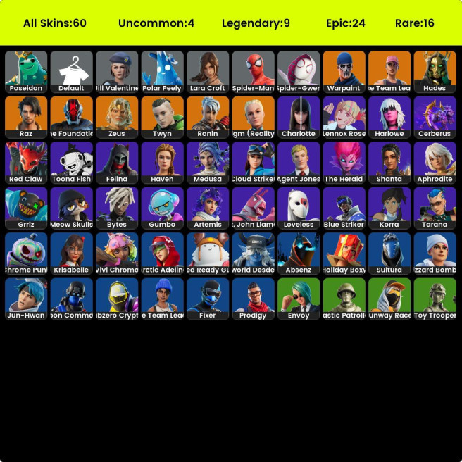 [PC] 59 SKINS | OG STW | BLUE TEAM LEADER | CLOUD STRIKER | BLUE STRIKER | VIVI CHROMA | SULTURA ...