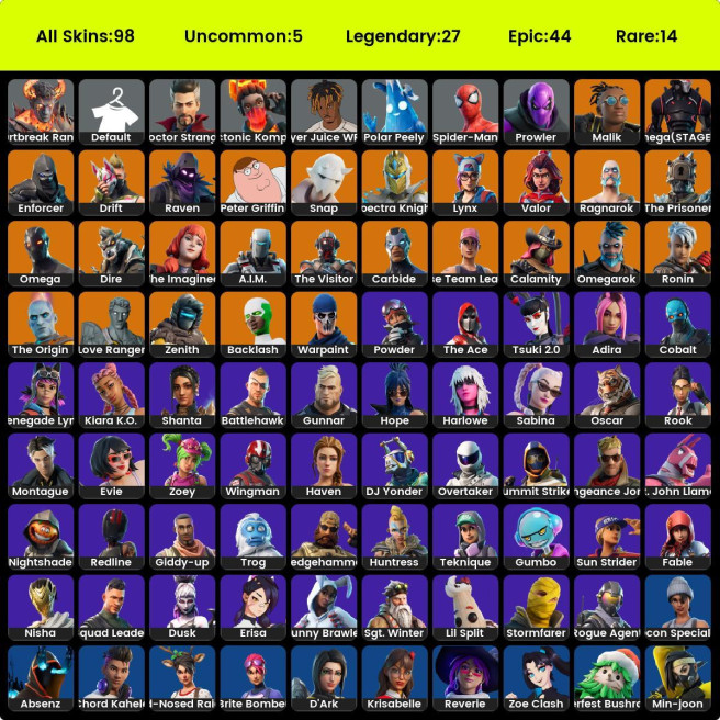 [PC] 96 skins | OG STW | Omega (stage 5) | Rogue Agent | The Origin ...