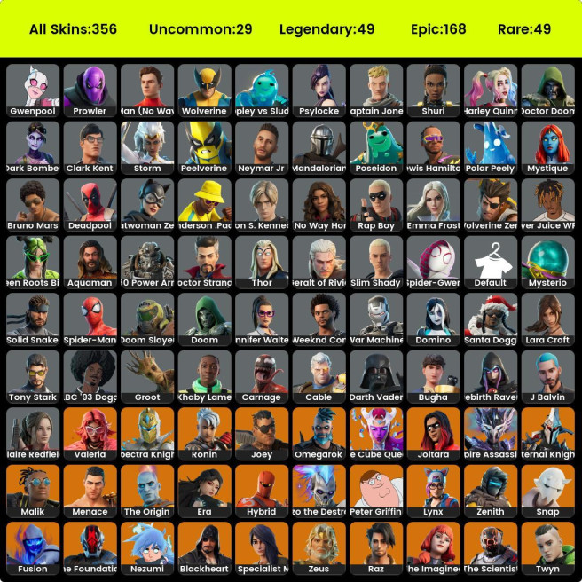 346 skins | IKONIK | Gold Midas | Gold Brutus | Unchained Ramirez | OG ...