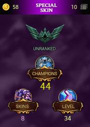 LOL EUNE ACCOUNT 34 LEVEL, 8 SKINS AND 44 CHAMPIONS - iGV