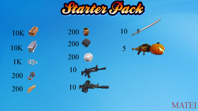 [PC/PS4/XBOX] FORTNITE STARTER PACK - WEAPONS , RESOURCES // fast ...