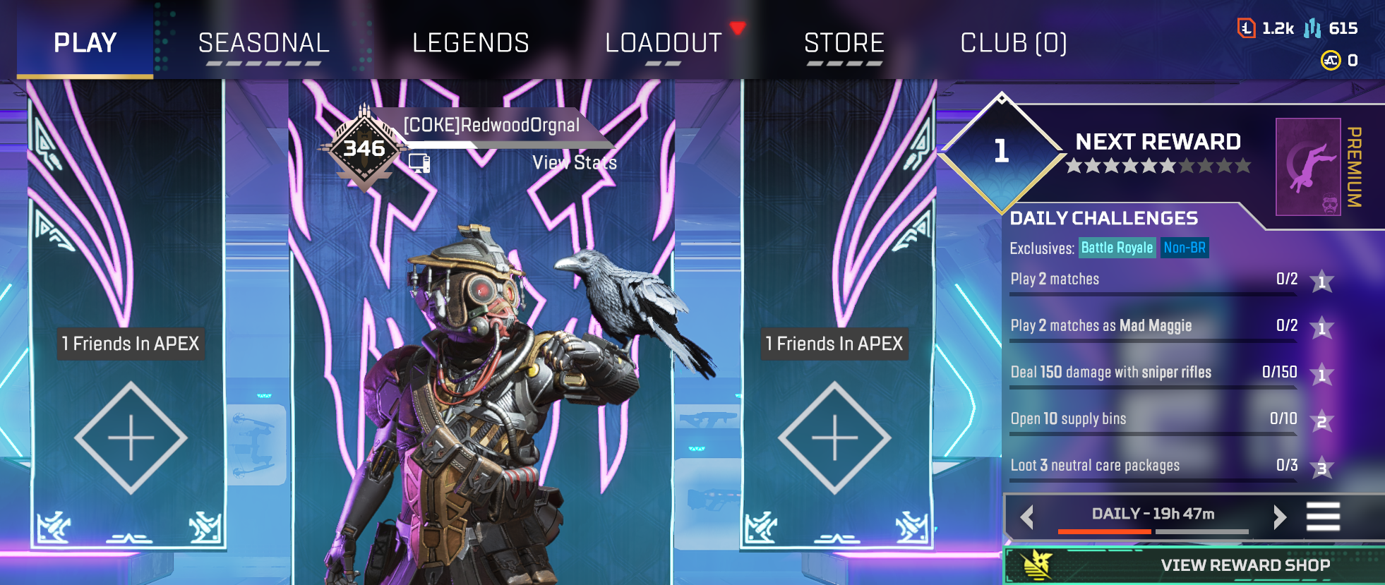 Lvl. 346 Apex Legends Account with 5 Heirlooms (Octane, Wraith, Valkyrie, Pathfinder, Bloodhound ...