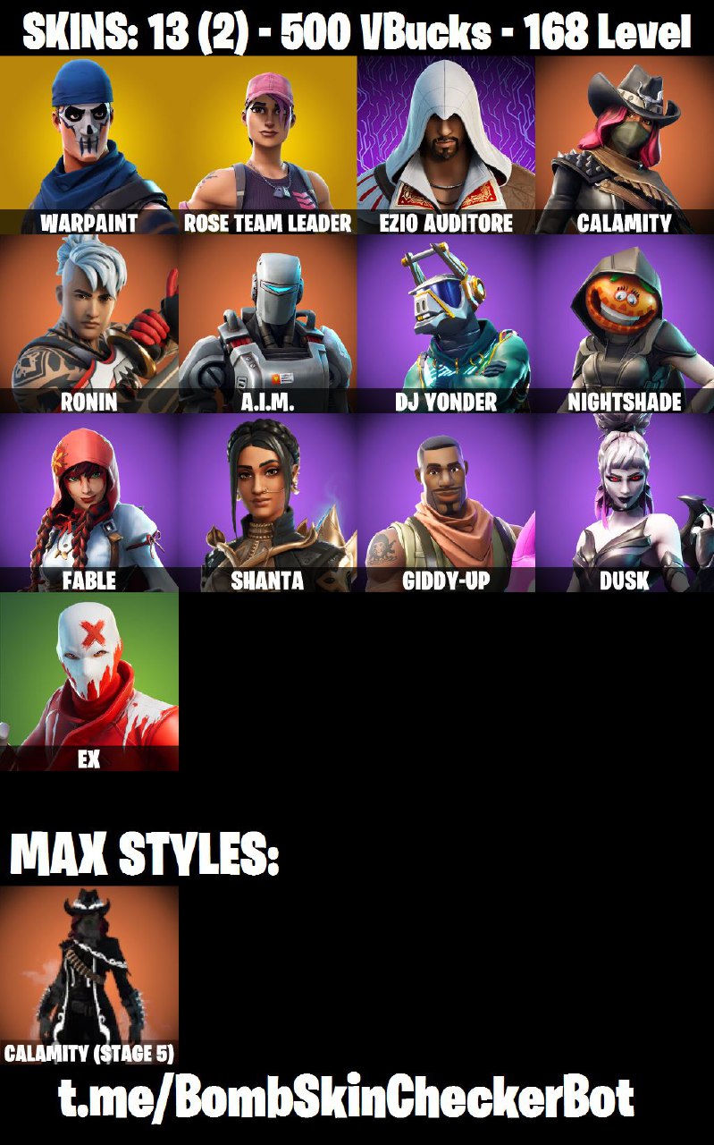 FA 13 SKINS | OG STW , CROWBAR , CALAMITY (MAX) RONNIN CALMITY EX FABLE ...