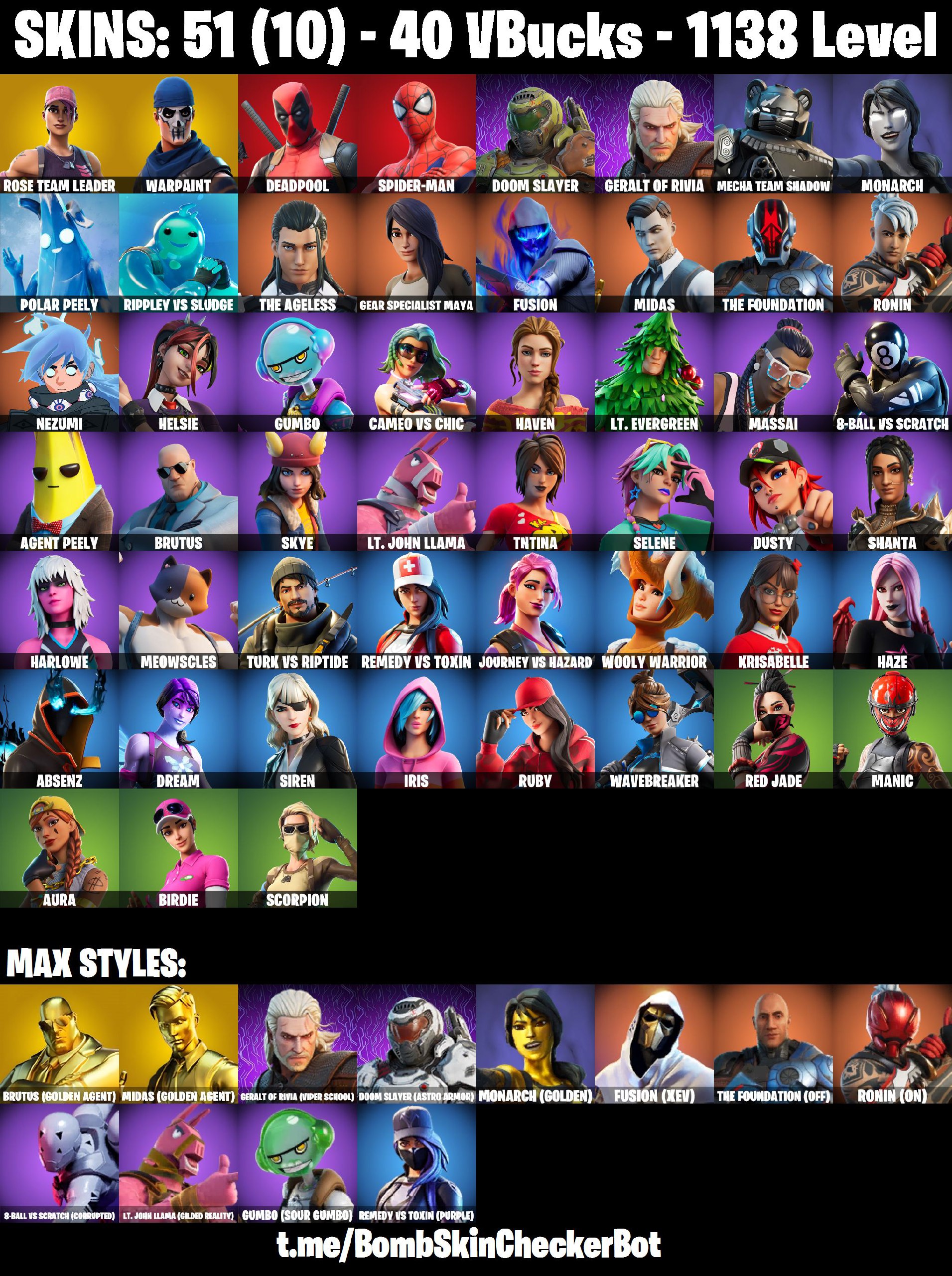 FA 51 SKINS | MIDAS (GOLDEN AGENT) , OG STW , DRIVER , POLAR PEELY ...