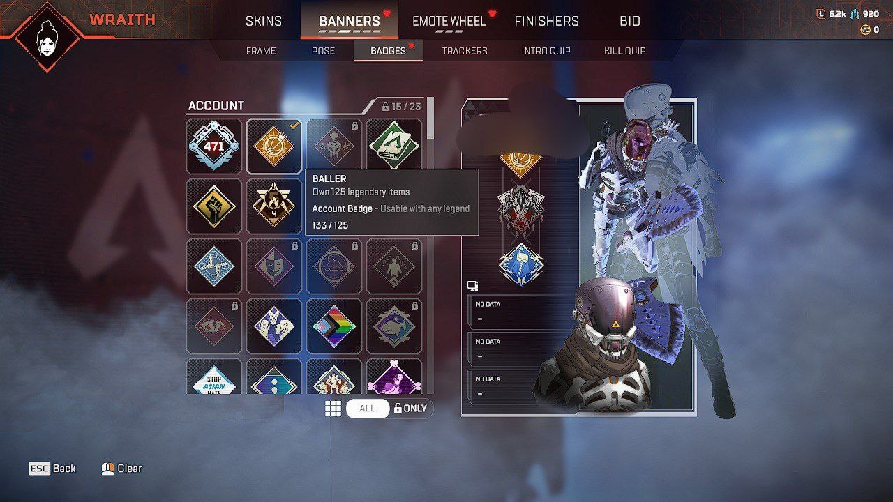 471 lvl+133 legendary+3 Heirloom:Wraith,Octane,Pathfinder+Voidwalker ...