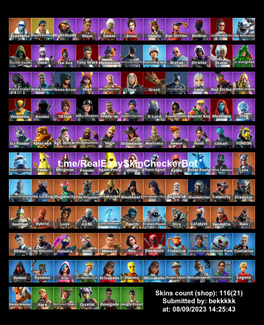 Full access. 116 skins . Brite Gunner . Wingman . Merry Mint Axe ...