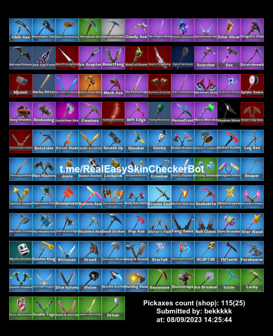 Full access. 116 skins . Brite Gunner . Wingman . Merry Mint Axe ...