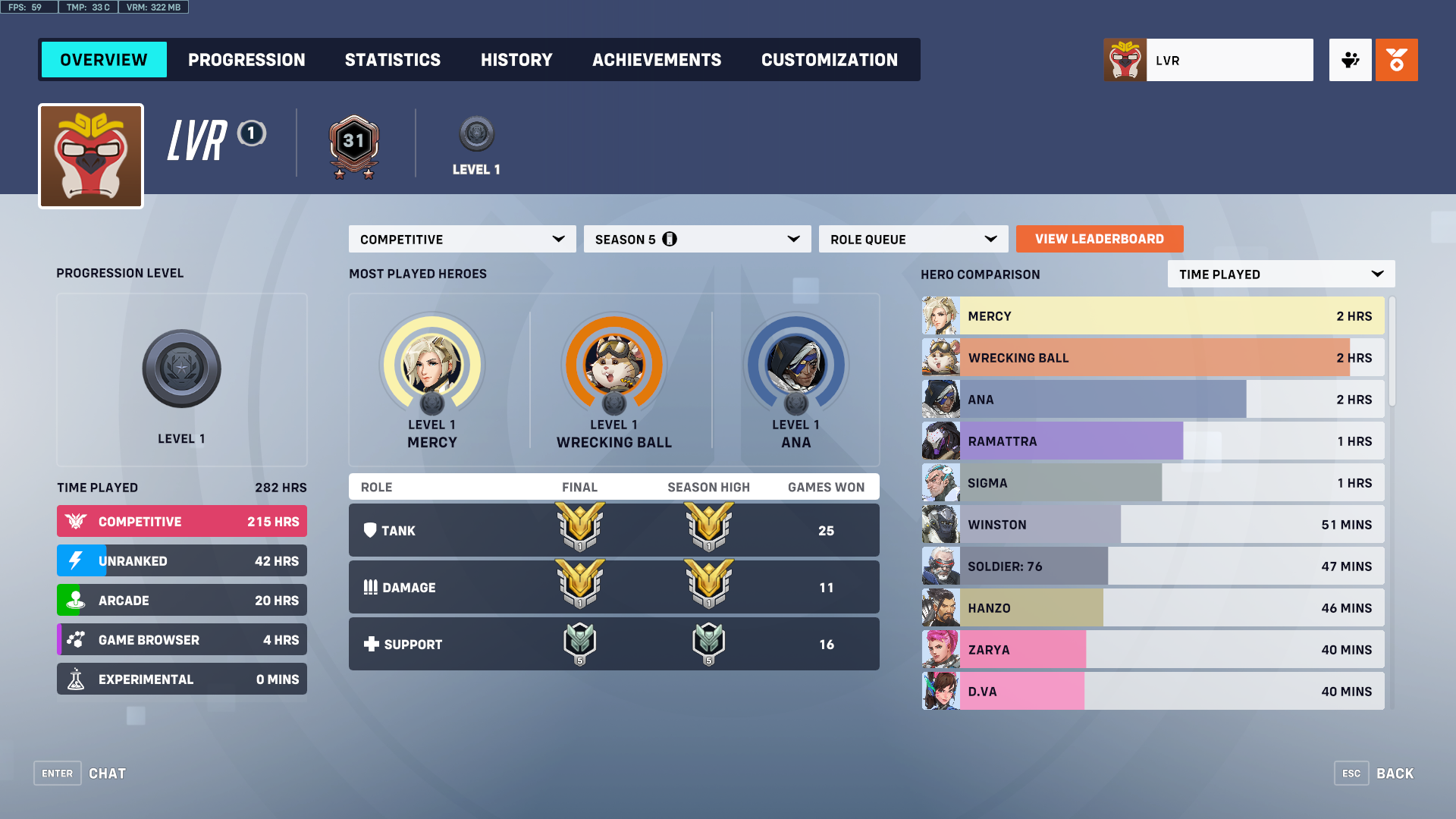 MASTER 2 DPS OVERWATCH ORIGINS EDITION ACCOUNT WITH 7 GOLDEN GUNS ...