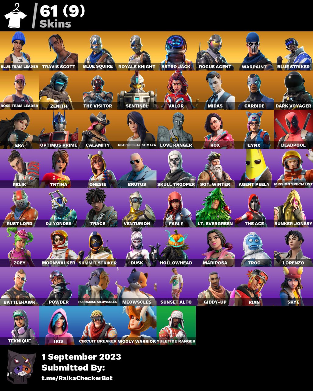 61 skins (ONLY PC) OG STW | Blue Team Leader | Travis Scott | Blue ...