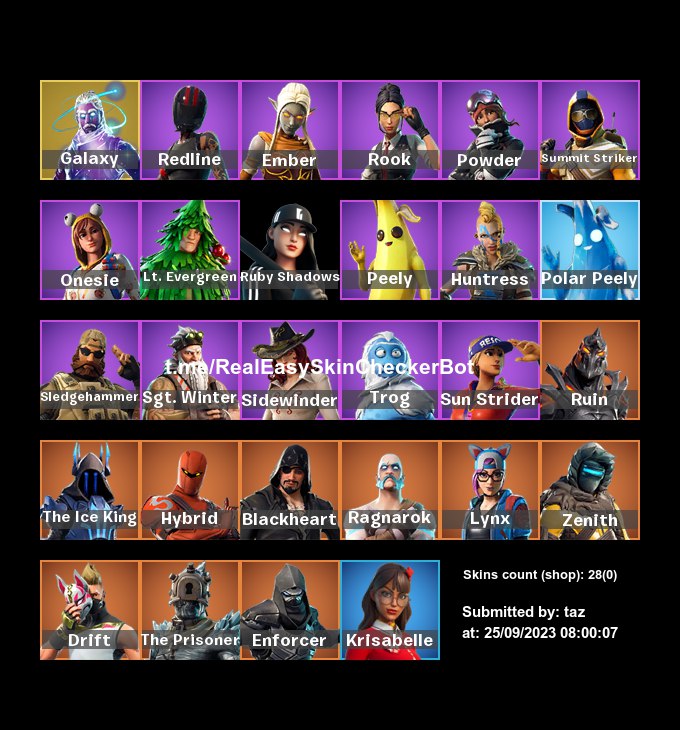 (Only PC) 28 Skins / Full Access / Galaxy / Stellar Axe / Hot Marat ...