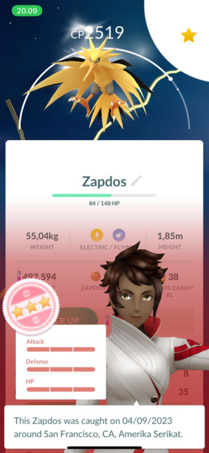 Pokemon Go Account Level 37 | Hundo Zapdos | 37 Shiny Groudon Zapdos ...
