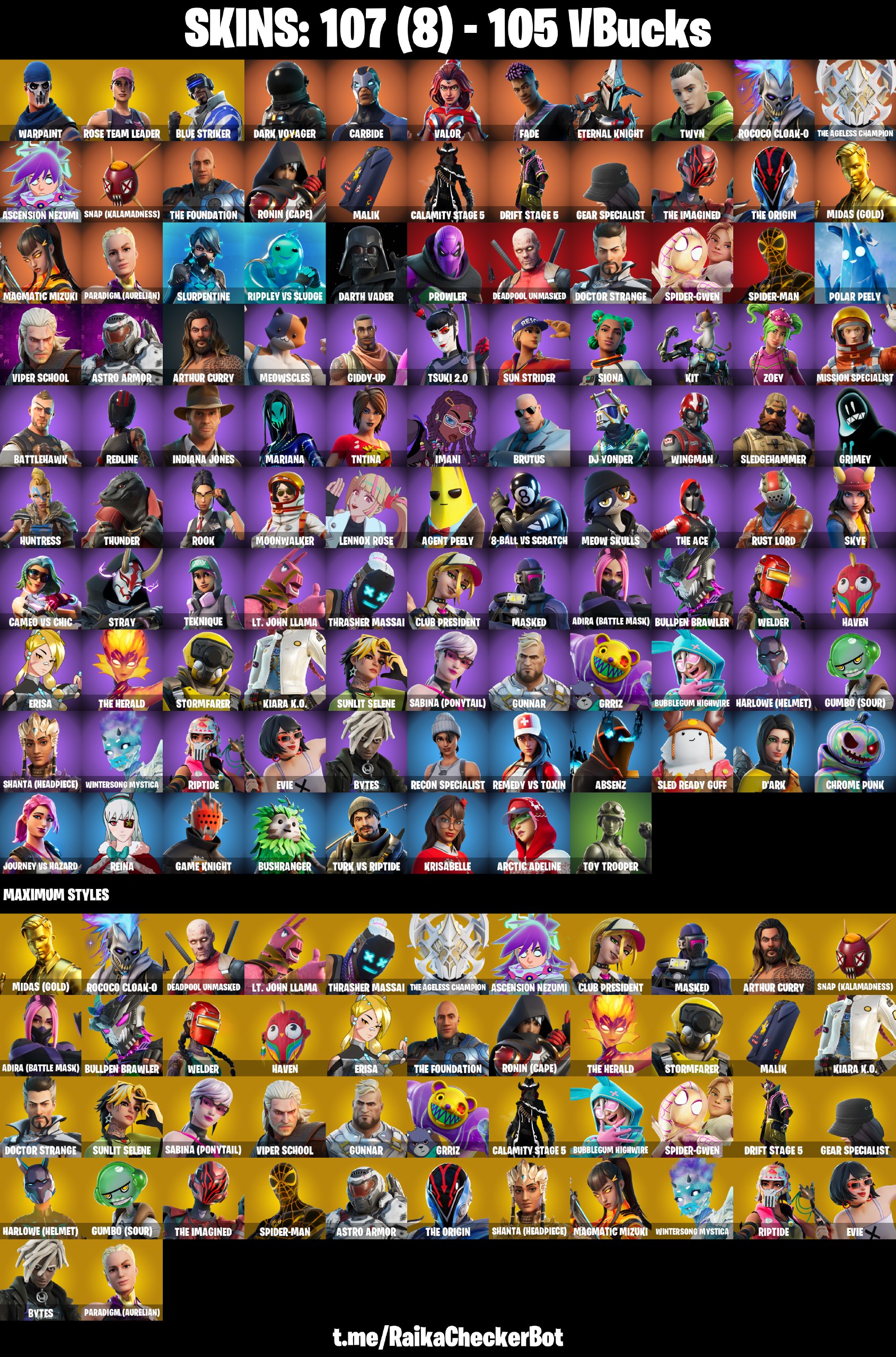 FA | 107 OUTFITS | OG STW | BLUE STRIKER | BLUE SHIFT | RUST BUCKET ...