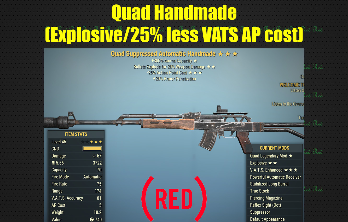 Quad Handmade (Explosive/25% less VATS AP cost) - iGV
